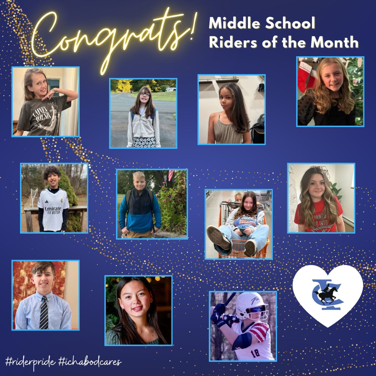 Middle School Announces March Riders of the Month | Ichabod Crane ...